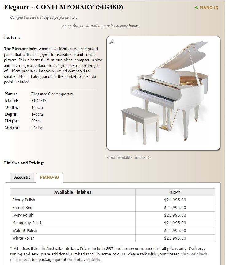 iQ Player / Hybrid AvantGrand / Silent Pianos | Prestige Pianos and ...