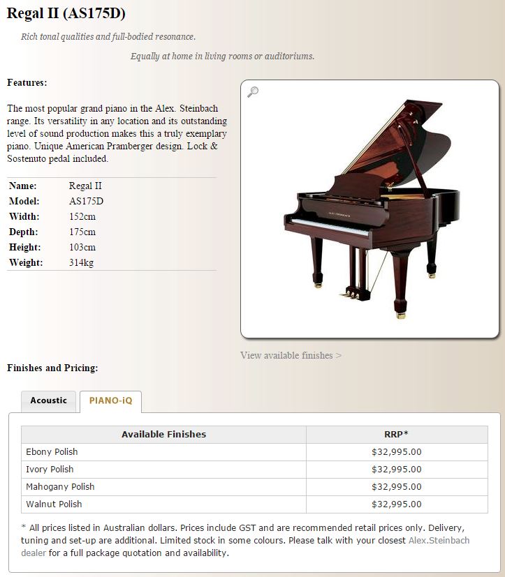 iQ Player / Hybrid AvantGrand / Silent Pianos | Prestige Pianos and ...